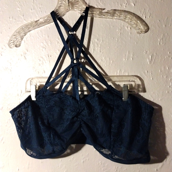 Intimates & Sleepwear | Sexy Blueish Green Lacey Cris Cross Front ...